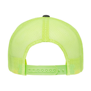 6606T YP CLASSICS® RETRO TRUCKER CAP | Charcoal / Neon Green