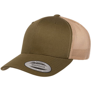 6606T YP CLASSICS® RETRO TRUCKER CAP | Moss Green / Khaki